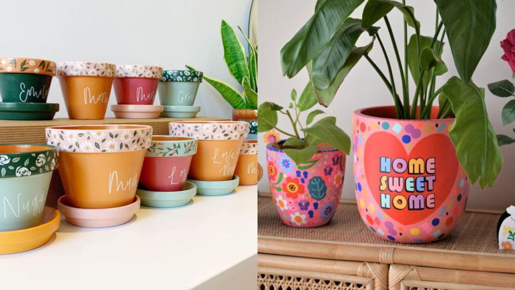 ¿Cómo pintar macetas de barro? Ideas originales que lucirán hermosas en ...